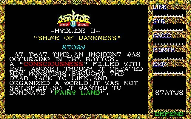 Hydlide II: Shine of Darkness (Sharp X1) - Download ROM, ISO, & Game